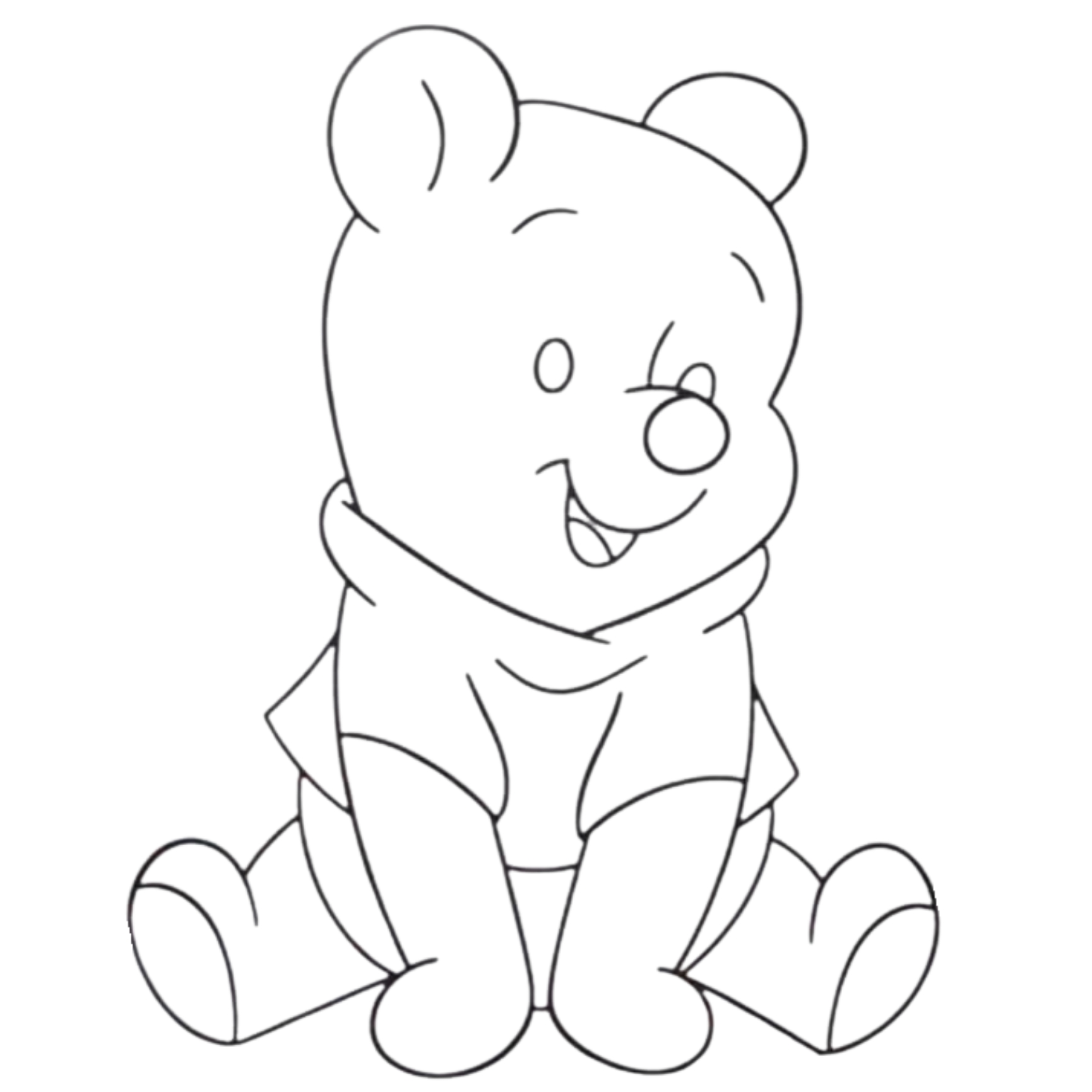 How to Draw Baby Winnie the Pooh Step by Step in a Cute Pop Art Style