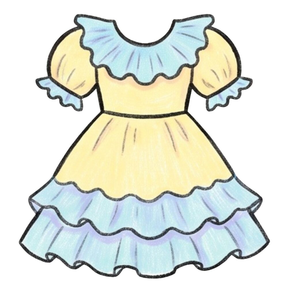 How to Draw a Dress Easy: Cute Step-by-Step Dress Drawing Tutorial